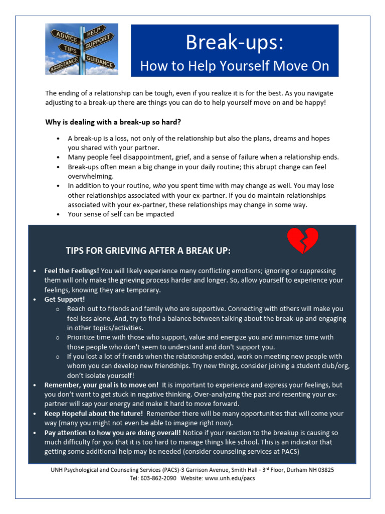 Break Ups Handout | PDF | Emotions | Behavioural Sciences