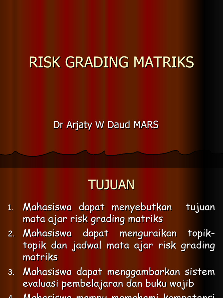 TEMU 4 Risk Grading Matriks | PDF