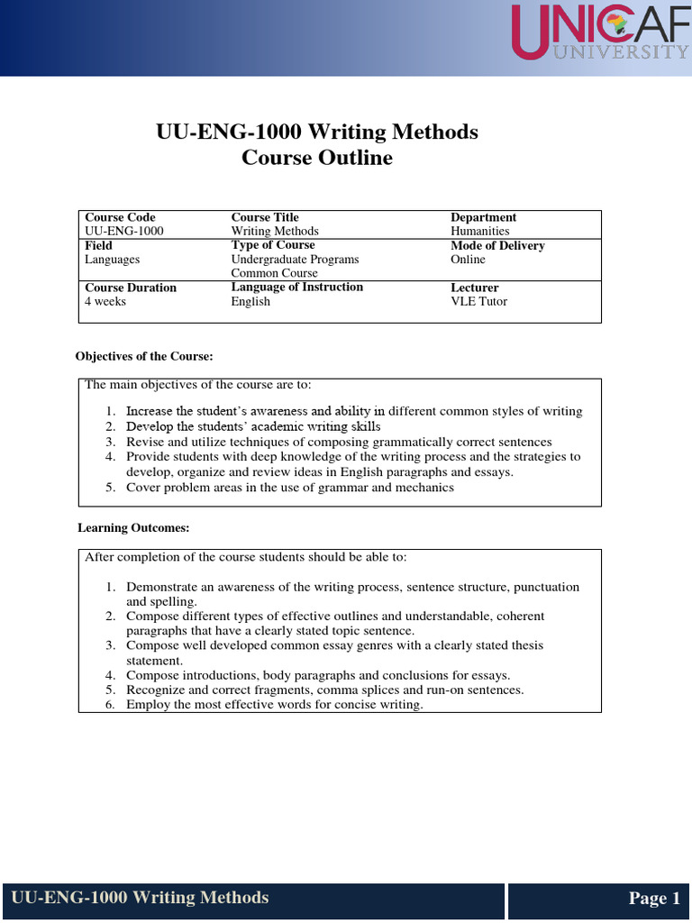 Study Guide Writing Methods | PDF | Essays | English Language