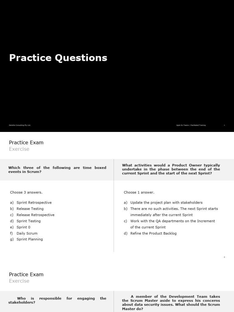 PSM 1 Exam Practice Question (202105) | Download Free PDF | Scrum ...