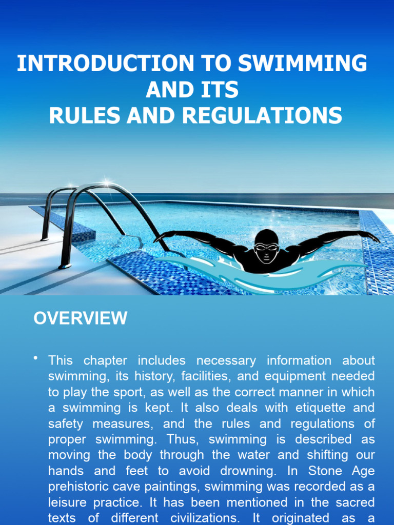 Swimming: Rules, History, and Etiquette | PDF | Swimming (Sport) | Swimming