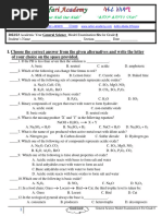 Grade 8 Mathematics Model Exam | PDF | Mathematics