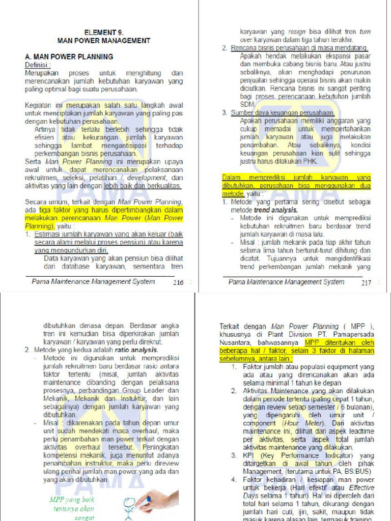 Pmms El. 9. Man Power Management | PDF