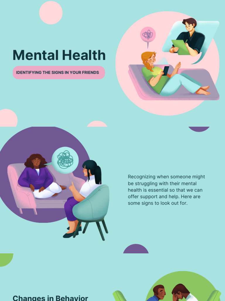 Colorful Simple Illustrative Identifying Signs of Mental Health ...