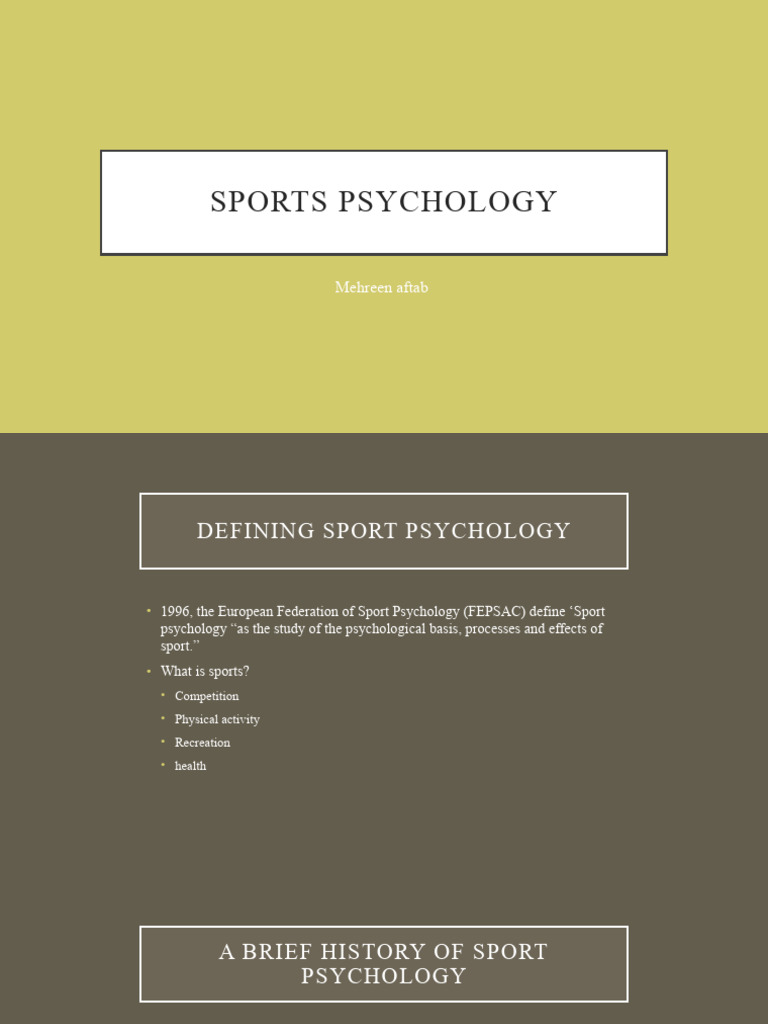 Sports Psychology | PDF | Anxiety | Psychology