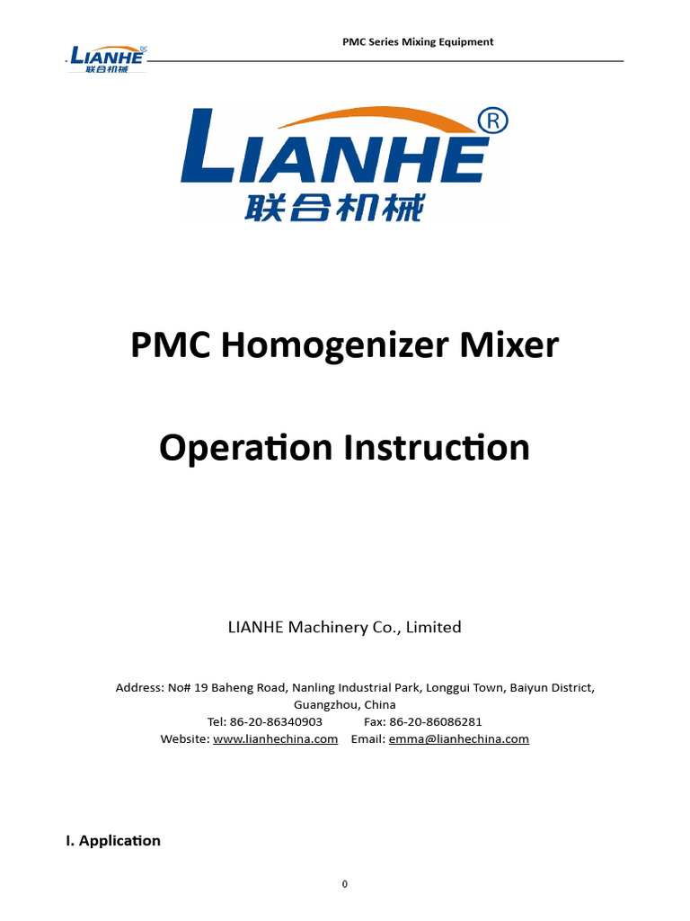Instruction Manual - PMC Mixing Machine | PDF | Pump | Valve