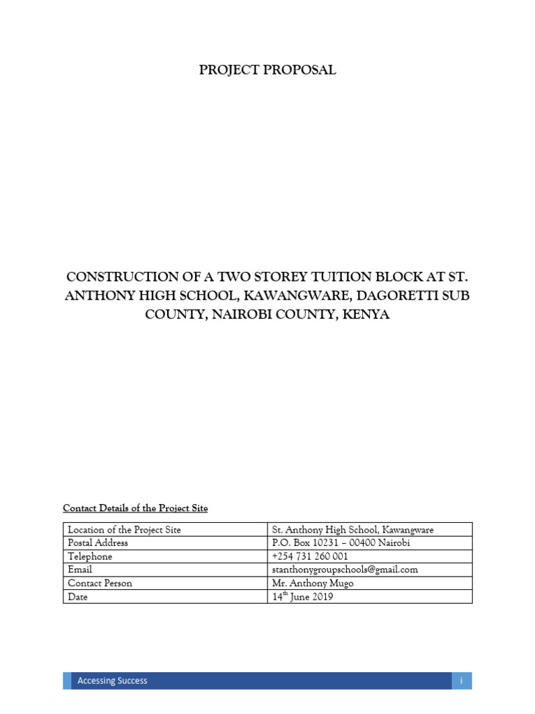 Tuition Block Proposal for St. Anthony High School | PDF | Adolescence ...