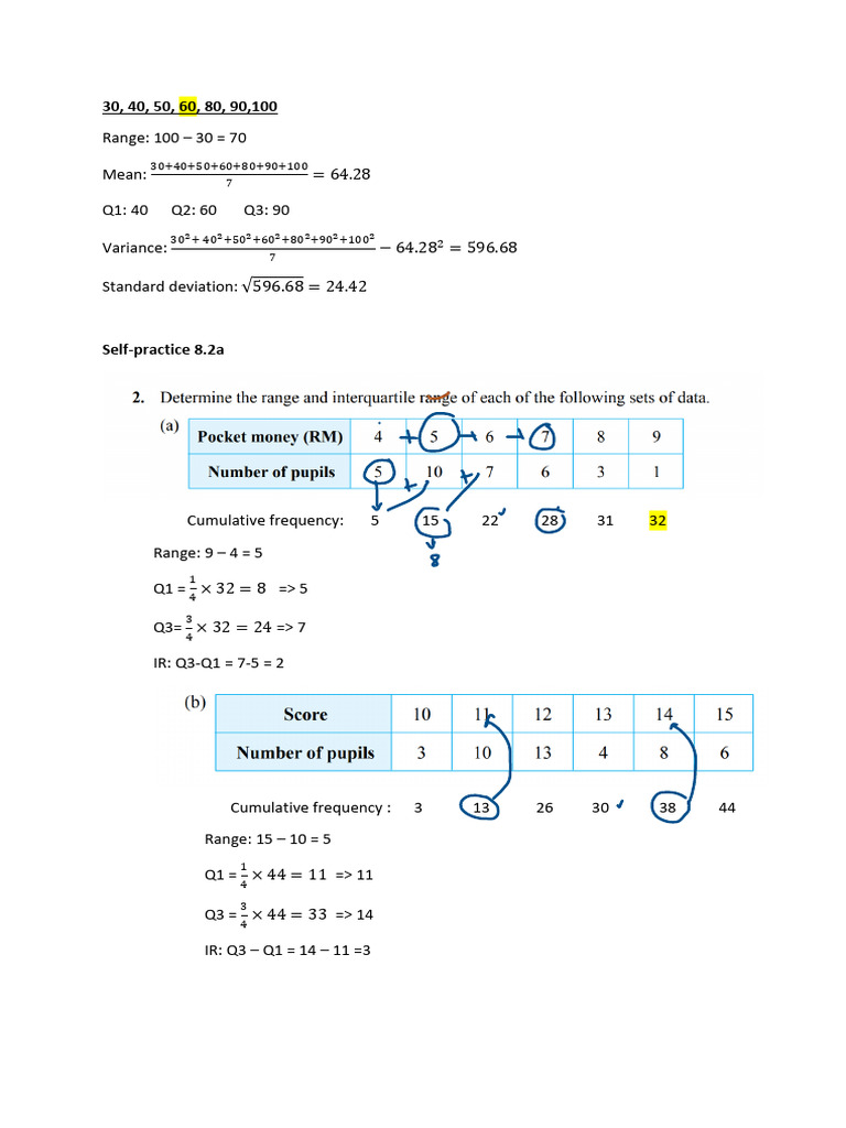 Self-Practice 8.2a | PDF