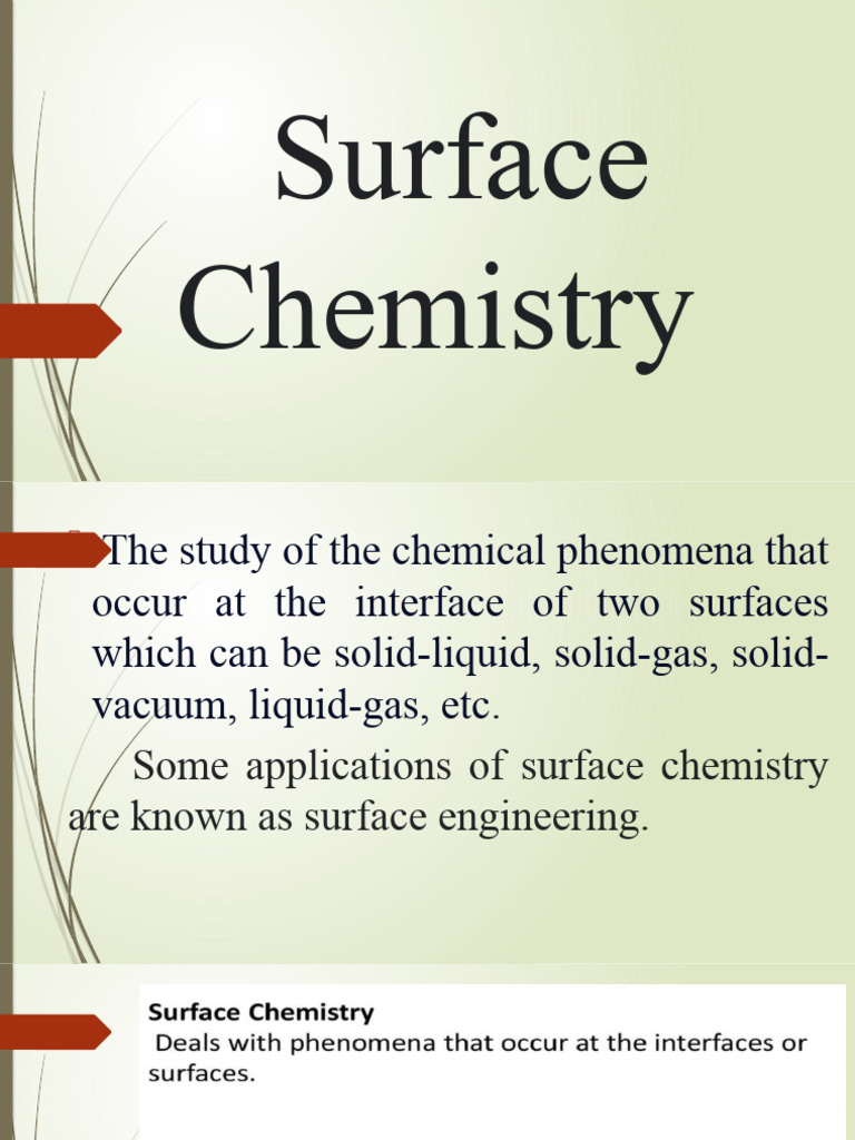 Surface Chemistry | PDF