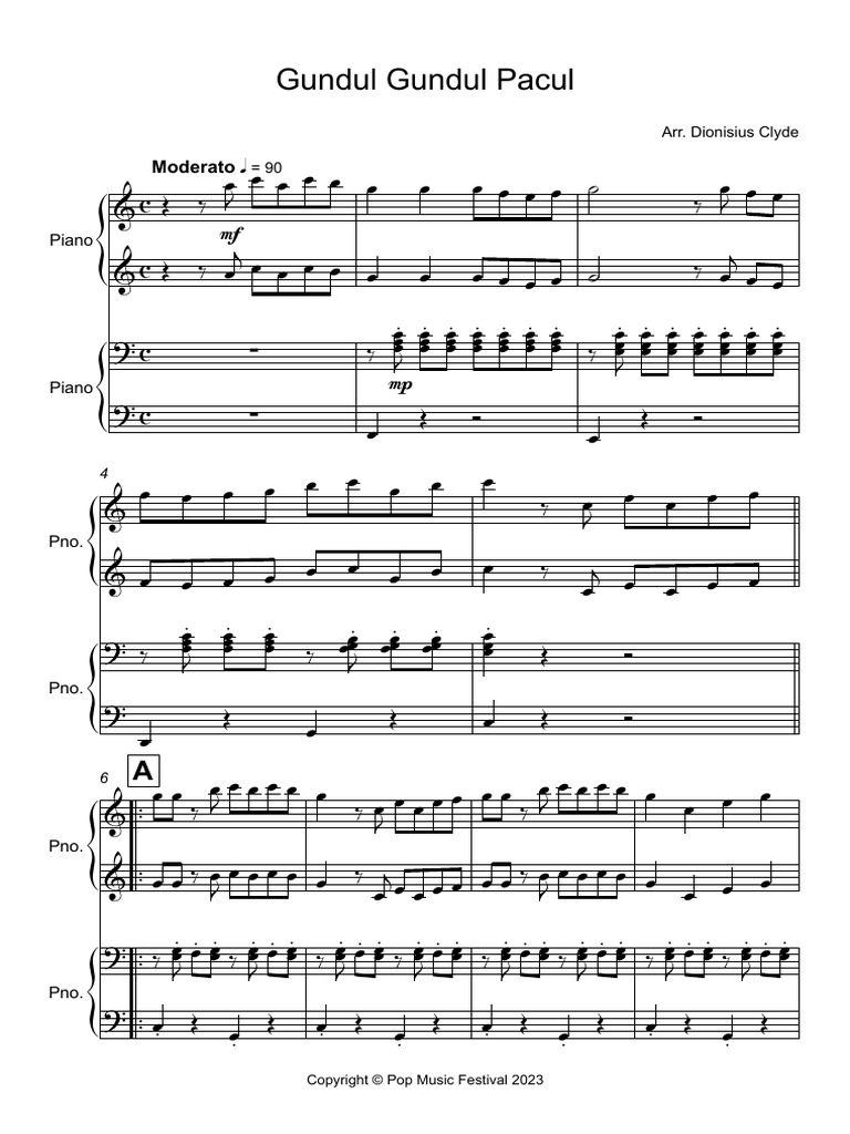 Gundul Gundul Pacul - Full Score | PDF