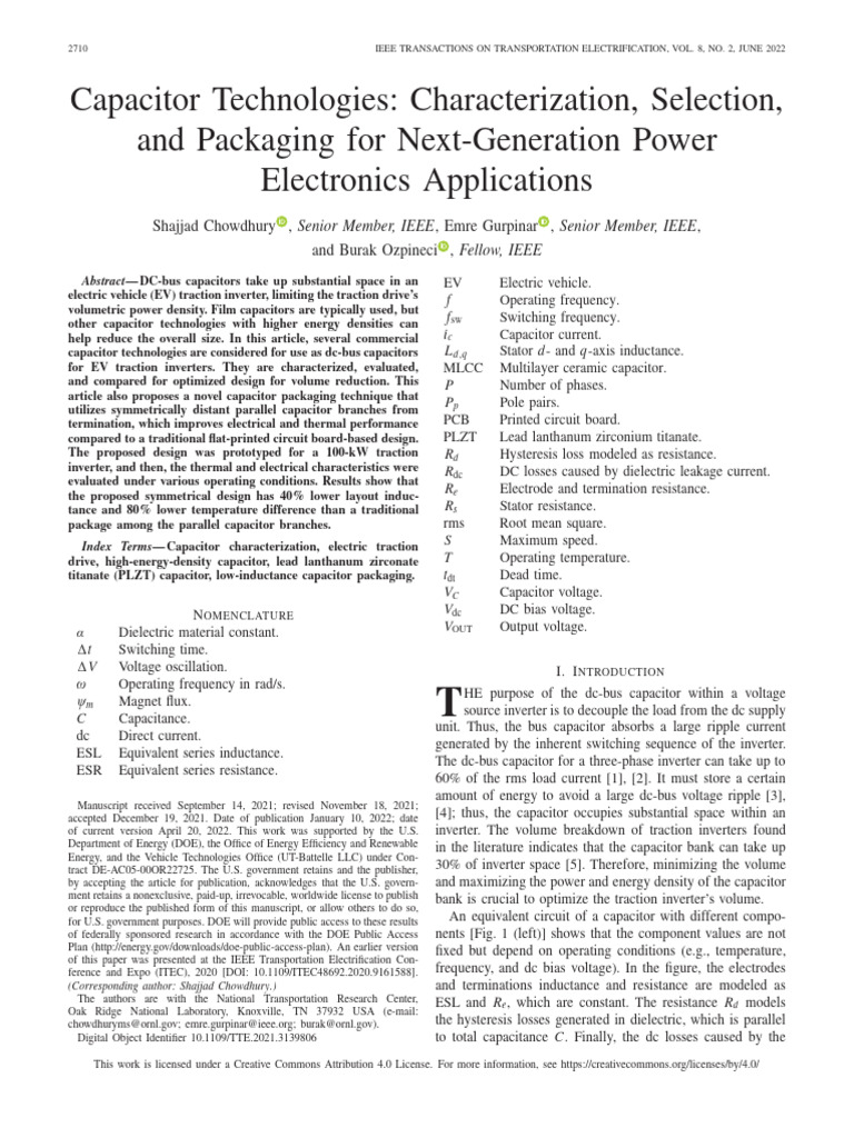 Capacitor Innovations for EV Inverters | PDF | Capacitor | Power Inverter