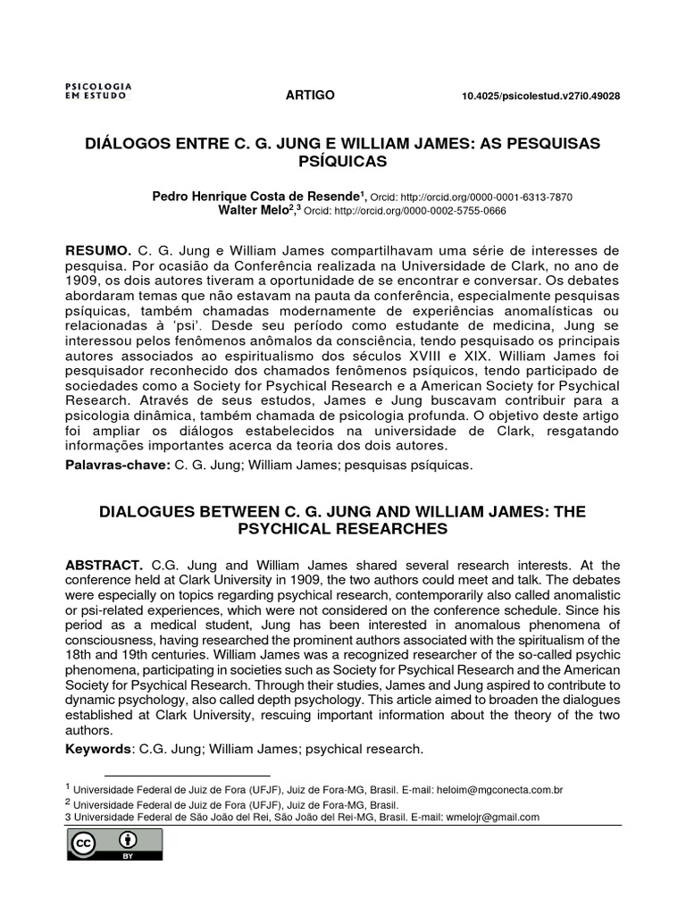 Artigo Jung William James | PDF | Carl Jung | Mente inconsciente