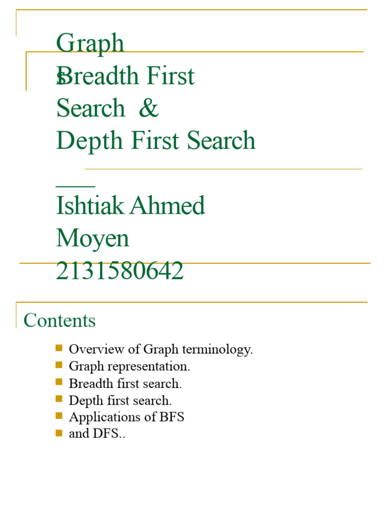 Graph Presentation | PDF | Vertex (Graph Theory) | Discrete Mathematics