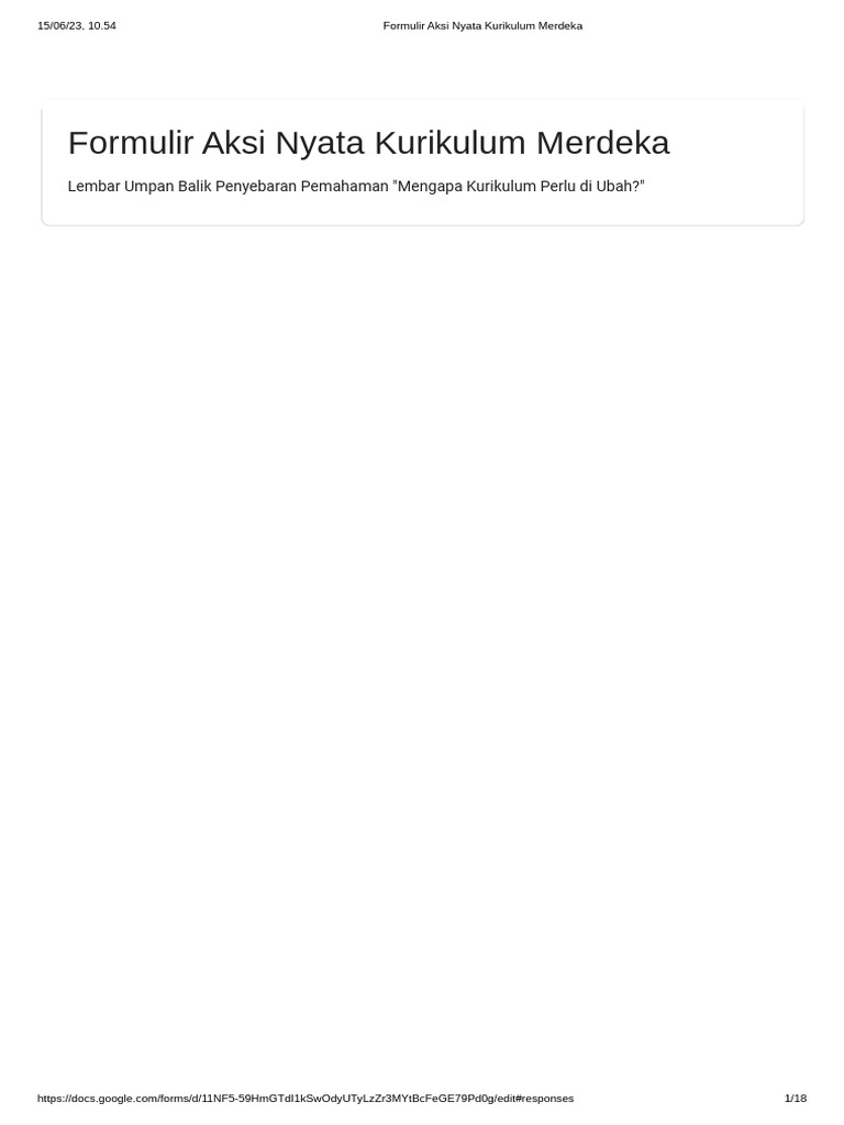 Formulir Tanpa Judul - Google Formulir | PDF Formulir Tanpa Judul - Google Formulir | PDF