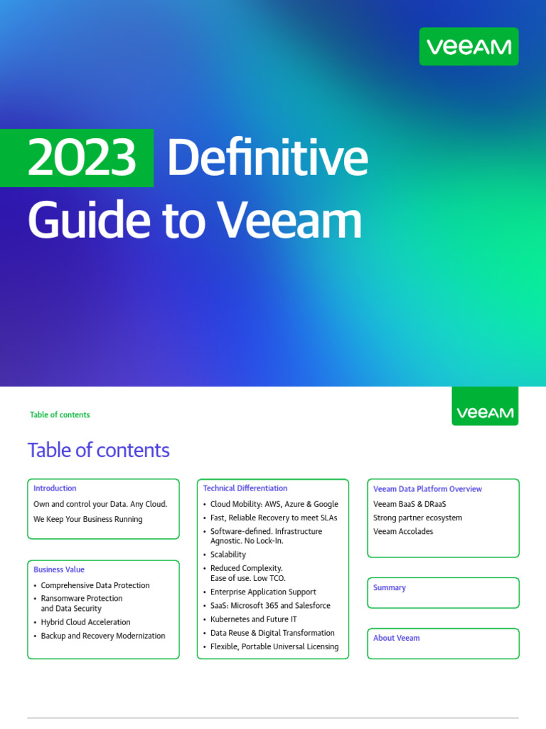 Veeam Definitive Guide 2023 | PDF | Cloud Computing | Backup