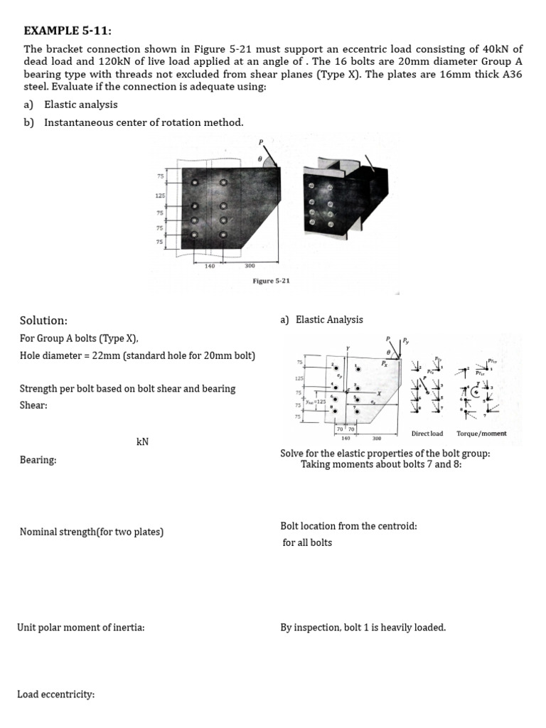 Chapter 5 Principles of Steel Design Example 5-11 | PDF | Mechanical ...