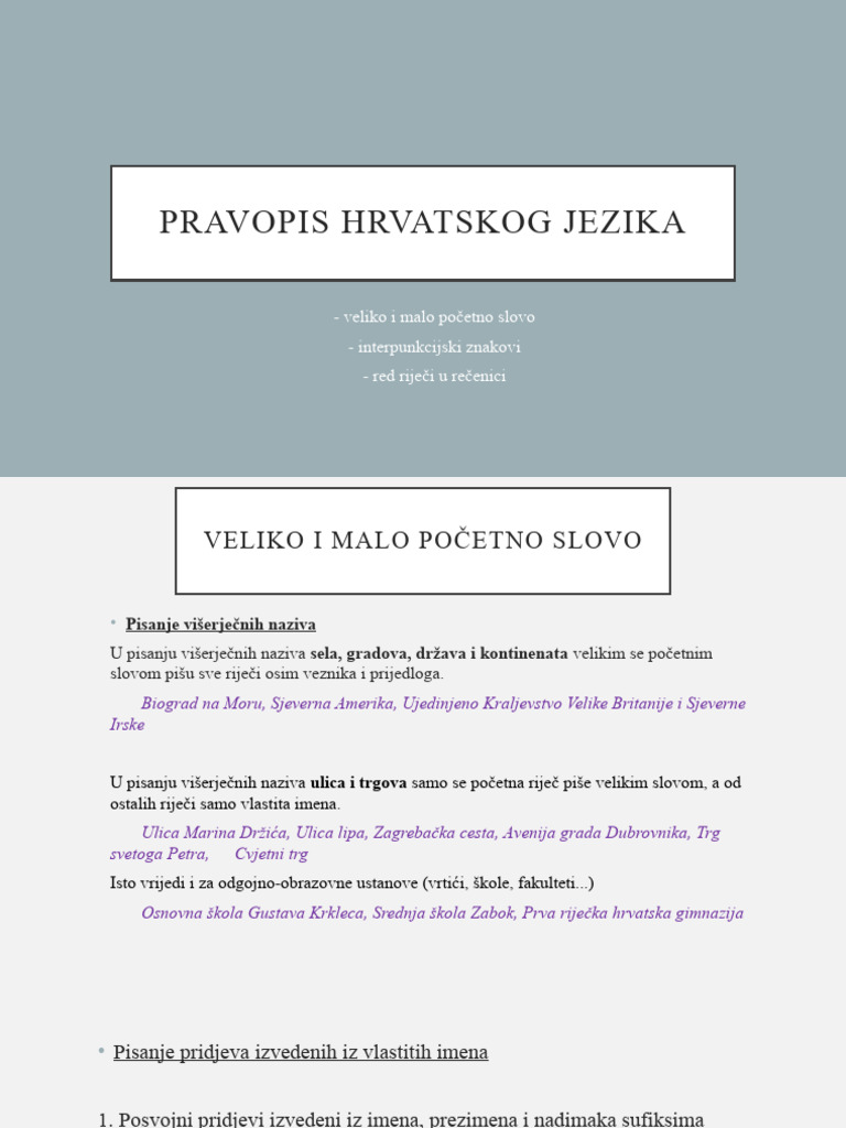 Pravopis Hrvatskog Jezika | PDF