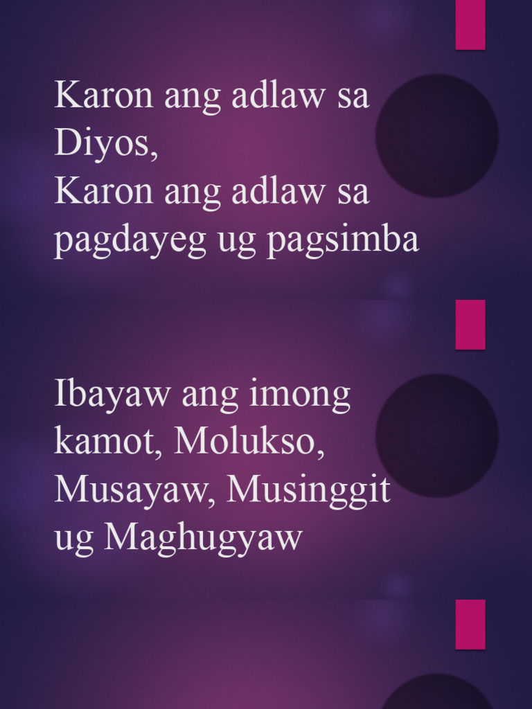 Karon Ang Adlaw Sa Diyos | PDF