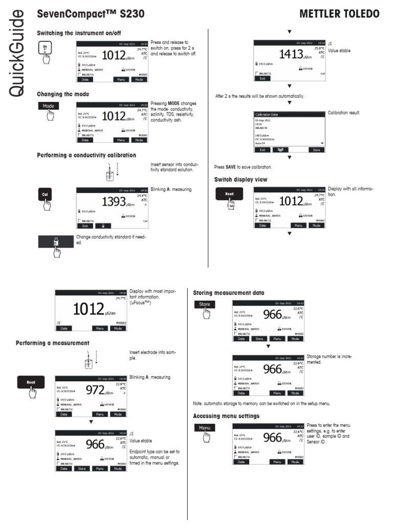 PH QuickGuide S230 en 30019820 | PDF | Computing | Physical Sciences