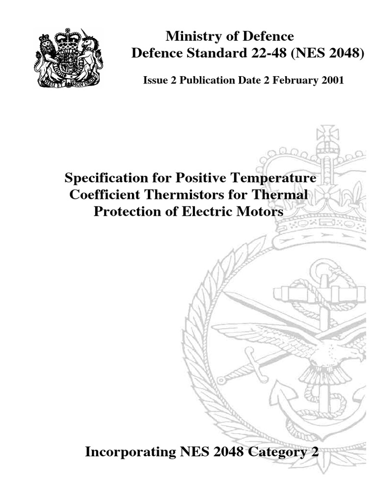 Defence Standard 22-48 (NES 2048) | PDF | Electrical Resistance And ...