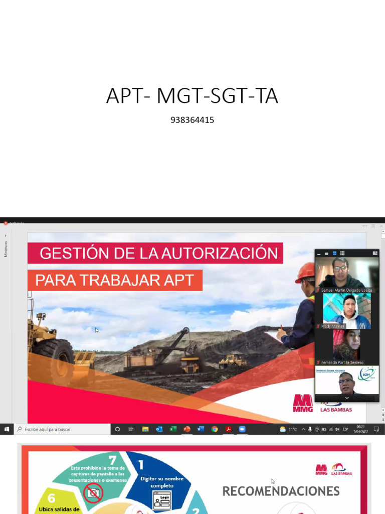 Capacitación APT - MGT-SGT-TA | PDF | Tecnología