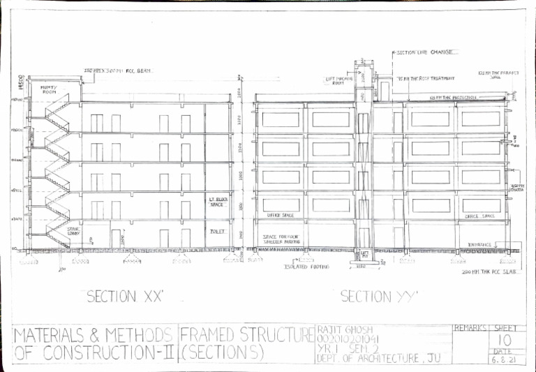 Framed Structure _ Sections_ RajitGhosh | PDF