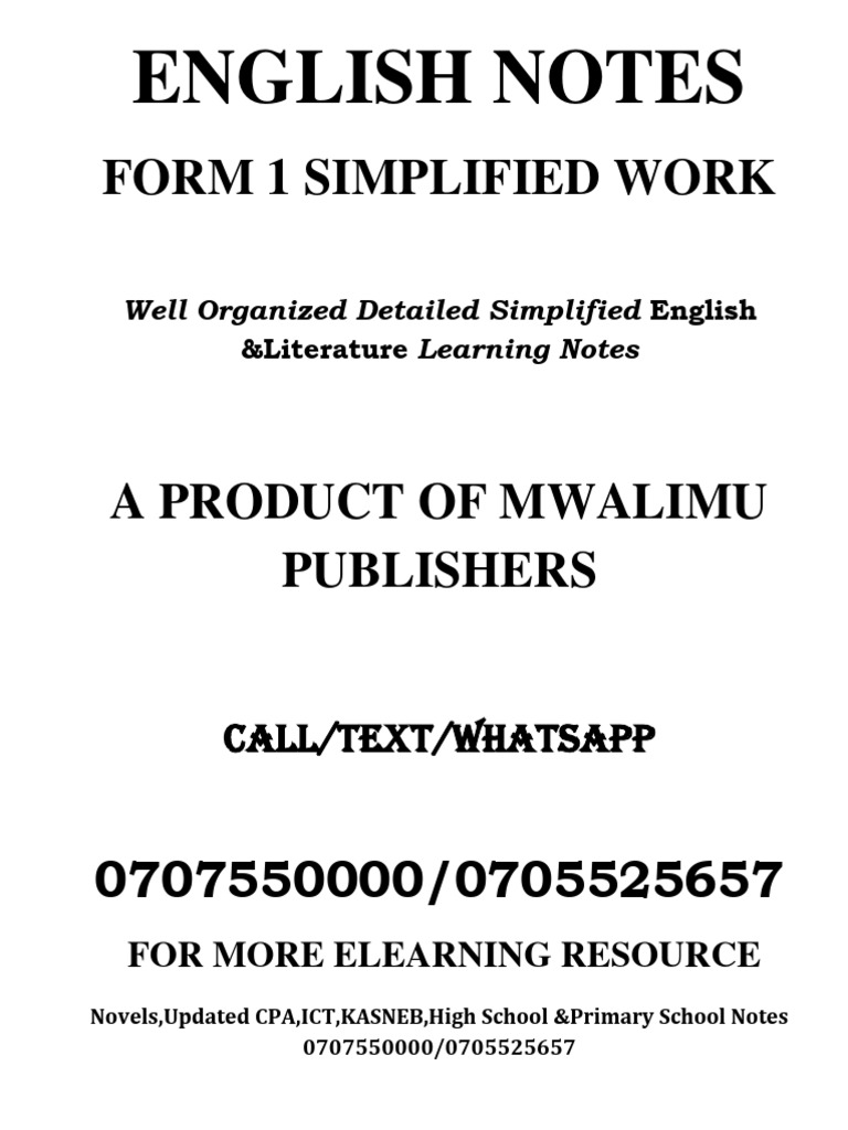 Form 1 English Pronunciation Guide | PDF | English Language