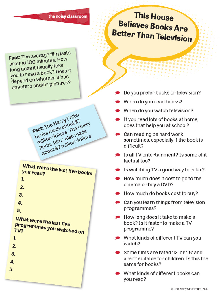 THBT Books Are Better Than Television | PDF