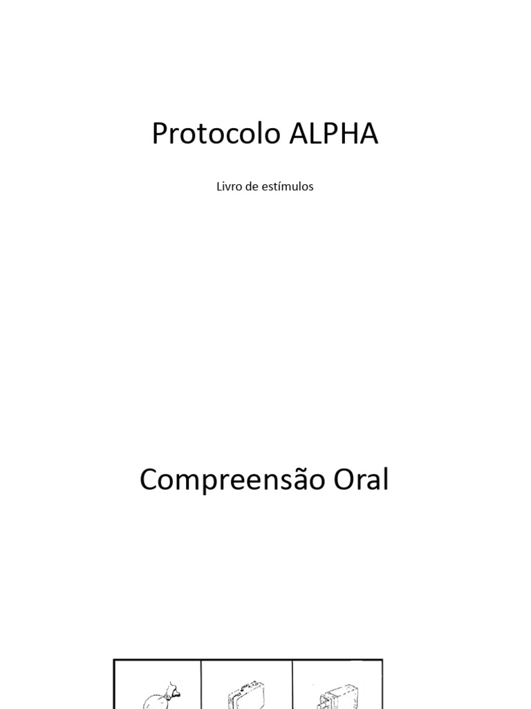 Protocolo ALPHA: Estímulos de Linguagem | PDF