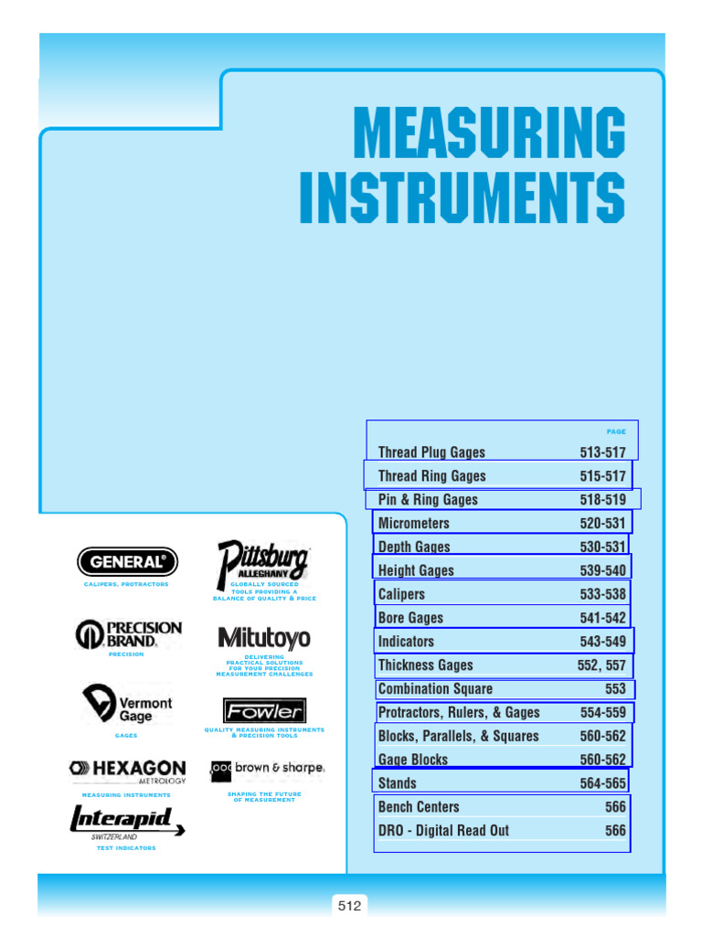 Measuring Instruments | PDF | Machining | Metalworking