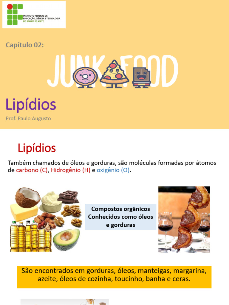 Aula 08 - Lipídios | PDF | Lipídio | Gordura