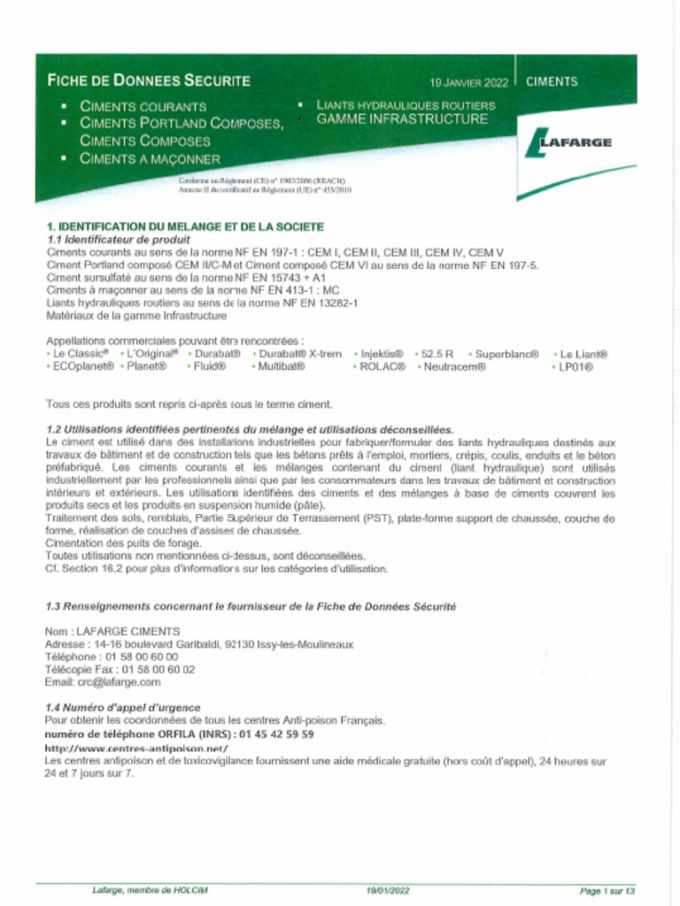 FDS Ciment | PDF FDS Ciment | PDF