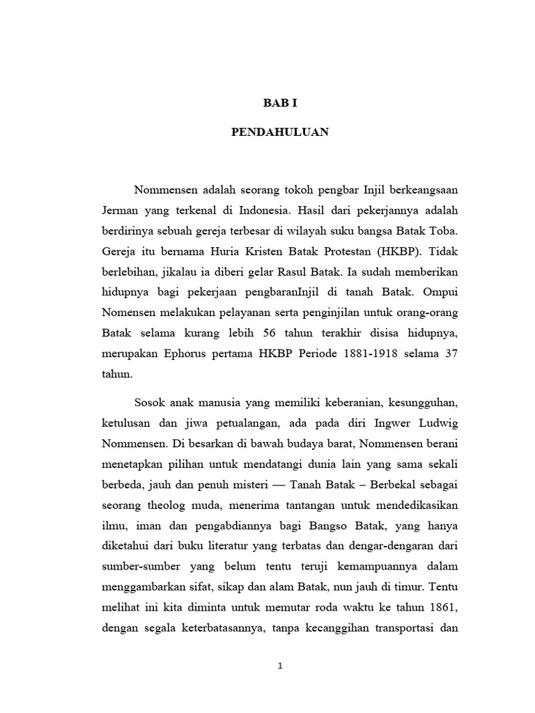Sejarah Ingwer Ludwig Nommensen | PDF