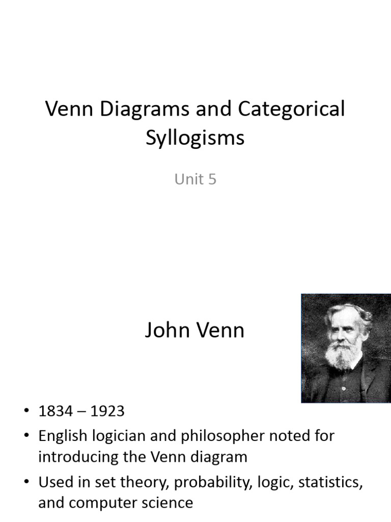 Venn Diagrams and Categorical Syllogisms | PDF | Mathematics | Logic