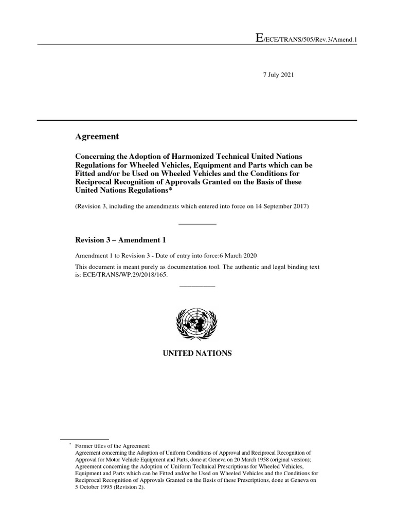E ECE TRANS 505 Rev.3am1e | PDF