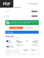 IndiGo Dummy Flight Ticket Example | PDF