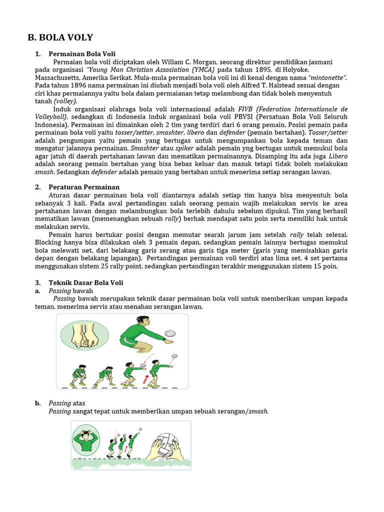 Materi Bola Voly | PDF