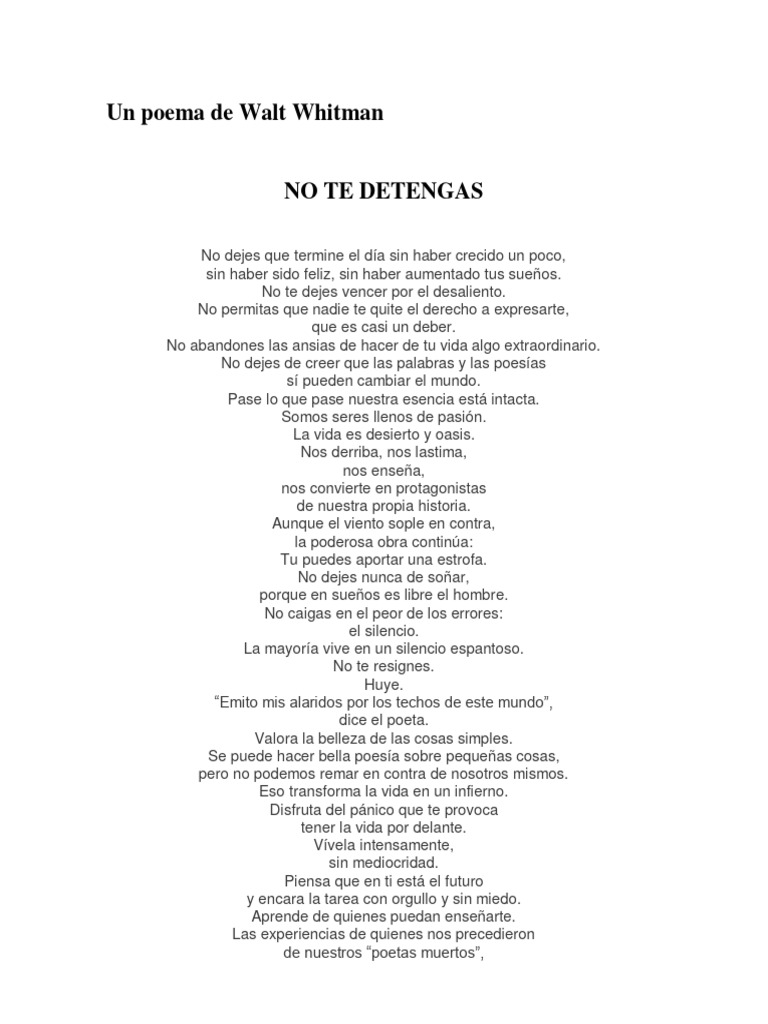 Un Poema de Walt Whitman | PDF
