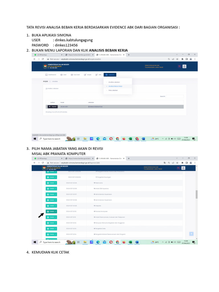 Tata Revisi Analisa Beban Kerja Berdasarkan Evidence Abk Dari Bagian Organisasi | PDF