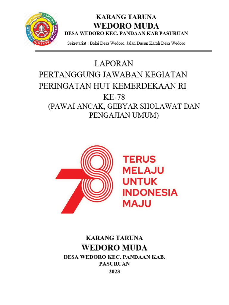 LPJ Kegiatan Peringatan Hut Ri 73 | PDF