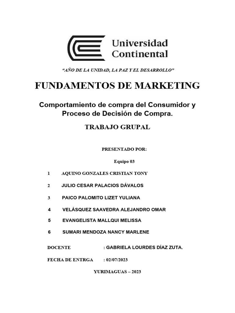 Fundamentos de Marketing PA3 VERDAD | PDF | Economias | Business Fundamentos de Marketing PA3 VERDAD | PDF | Economias | Business
