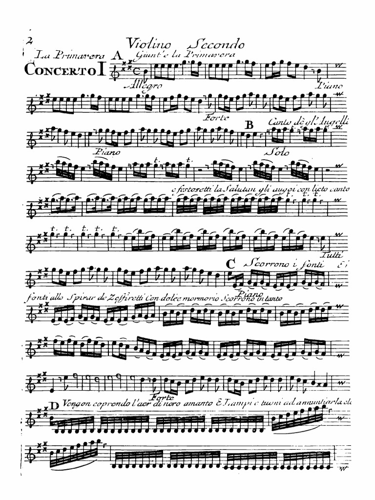 Vivaldi Spring Violin 2 | PDF