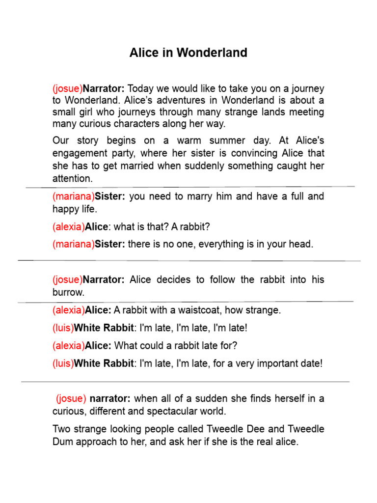 Alice in Wonderland | PDF | Alice's Adventures In Wonderland | Works
