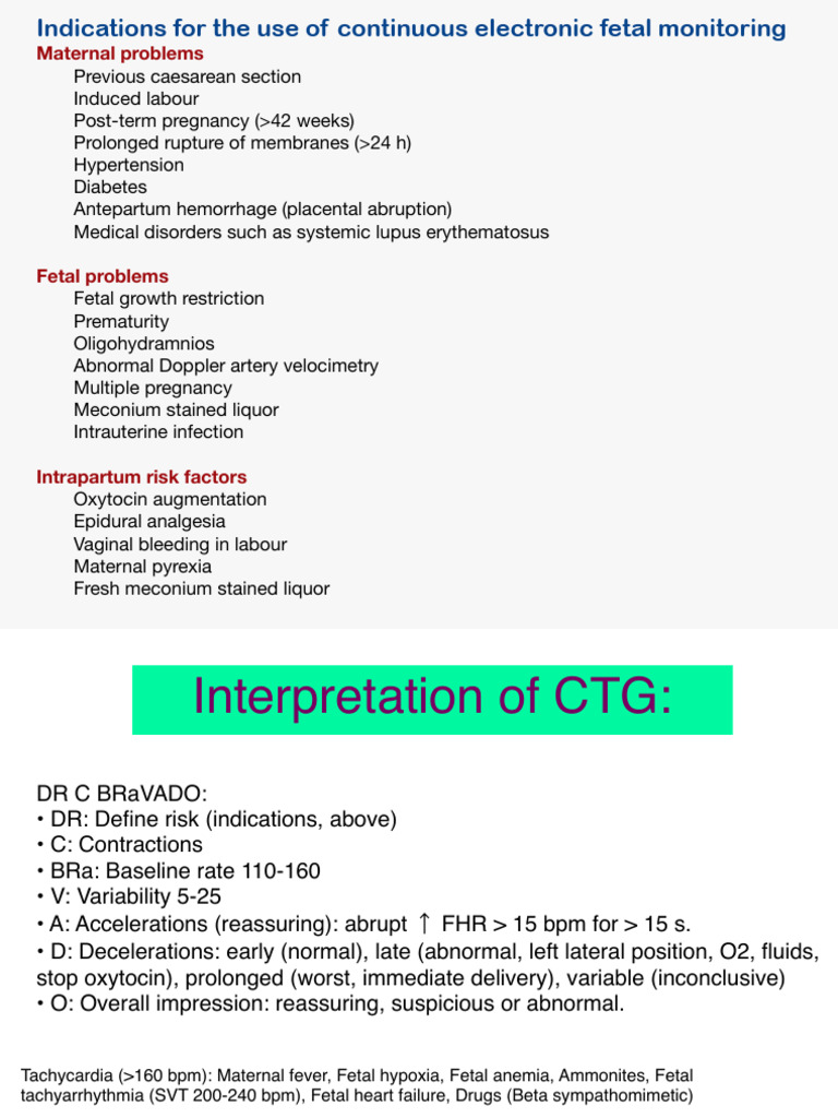 CTG, Partogram | PDF | Childbirth | Health Sciences
