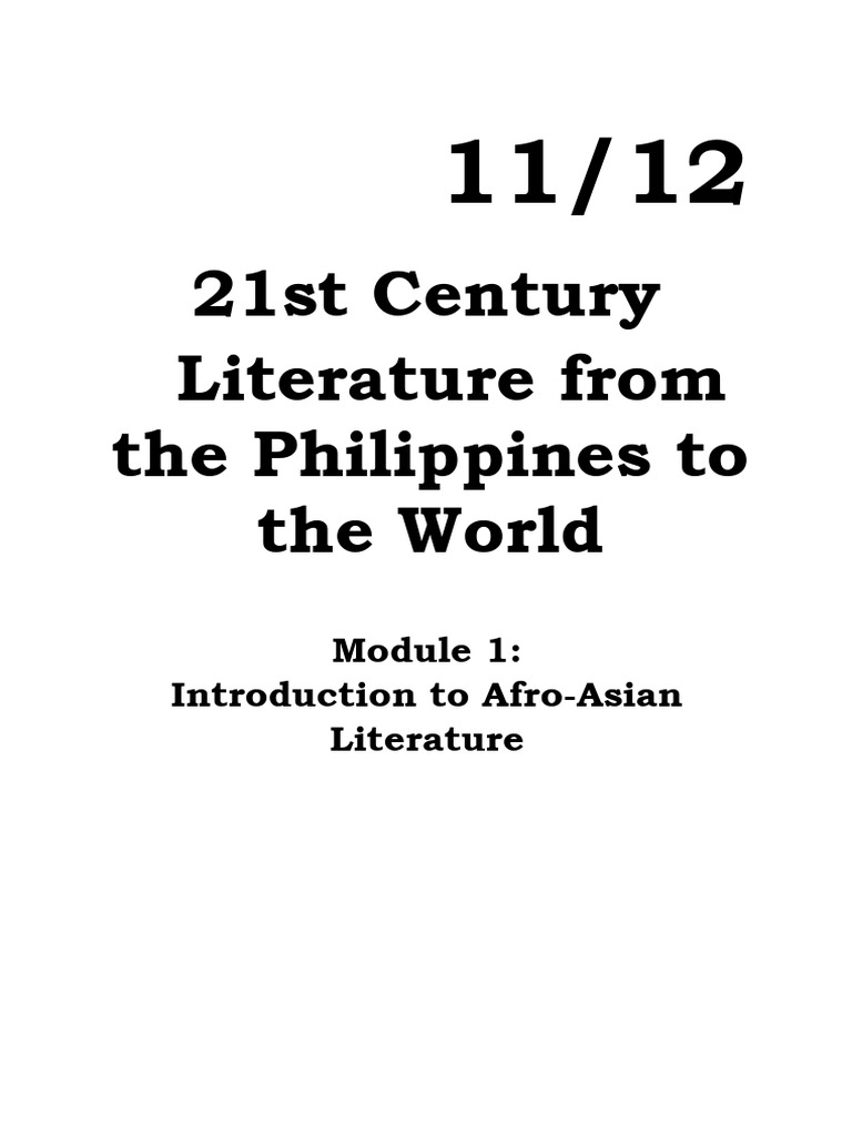 Q4 - Module 1 (21ST Century Literature) | PDF