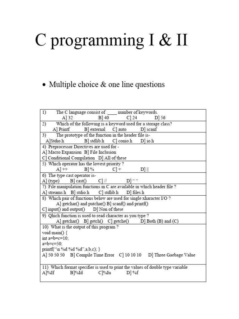 MCQ For C-1-13 | PDF | Pointer (Computer Programming) | Data Type