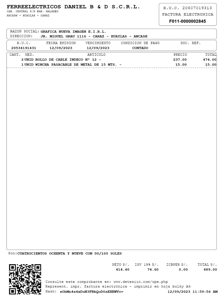 Modelo de Boleta | PDF