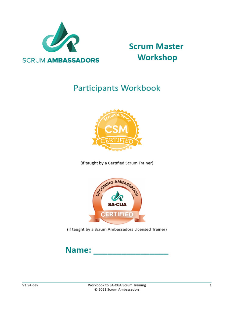 Scrum Master Book | PDF | Scrum (Software Development) | Software Design