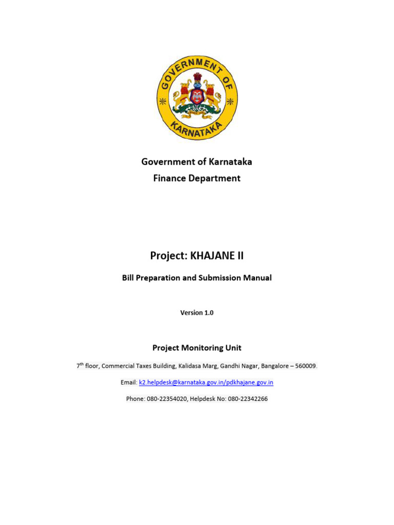 Bill Preparation and Submission User Manual | PDF | Economies | Payments