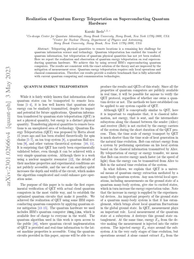 Realization of Quantum Energy Teleportation On Superconducting Quantum ...